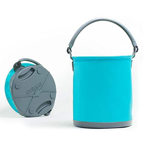 Colapz 9L Blue Collapsible Bucket | Folding Bucket with Handle | Camping