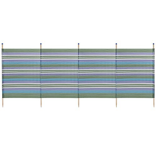 Yello 5 Pole Windbreak Blue Stripe XL | Wooden Poles